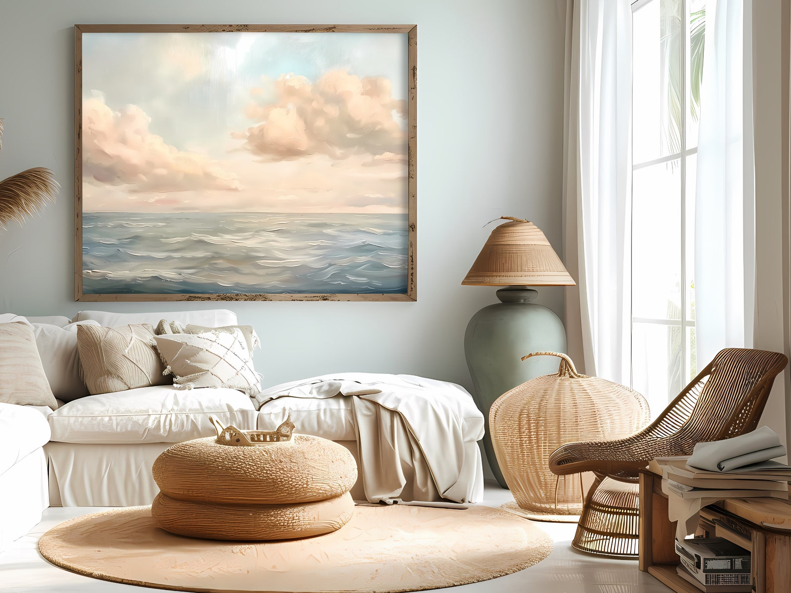 Beachy Wall Art Ocean Inspired Style of Deep Ocean Artwork Perfect as a ...