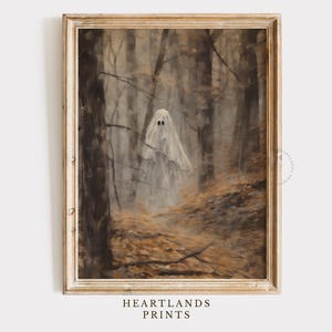 Ghost Artwork Printable Painting of a Spooky Ghost, Ghostly Halloween ...