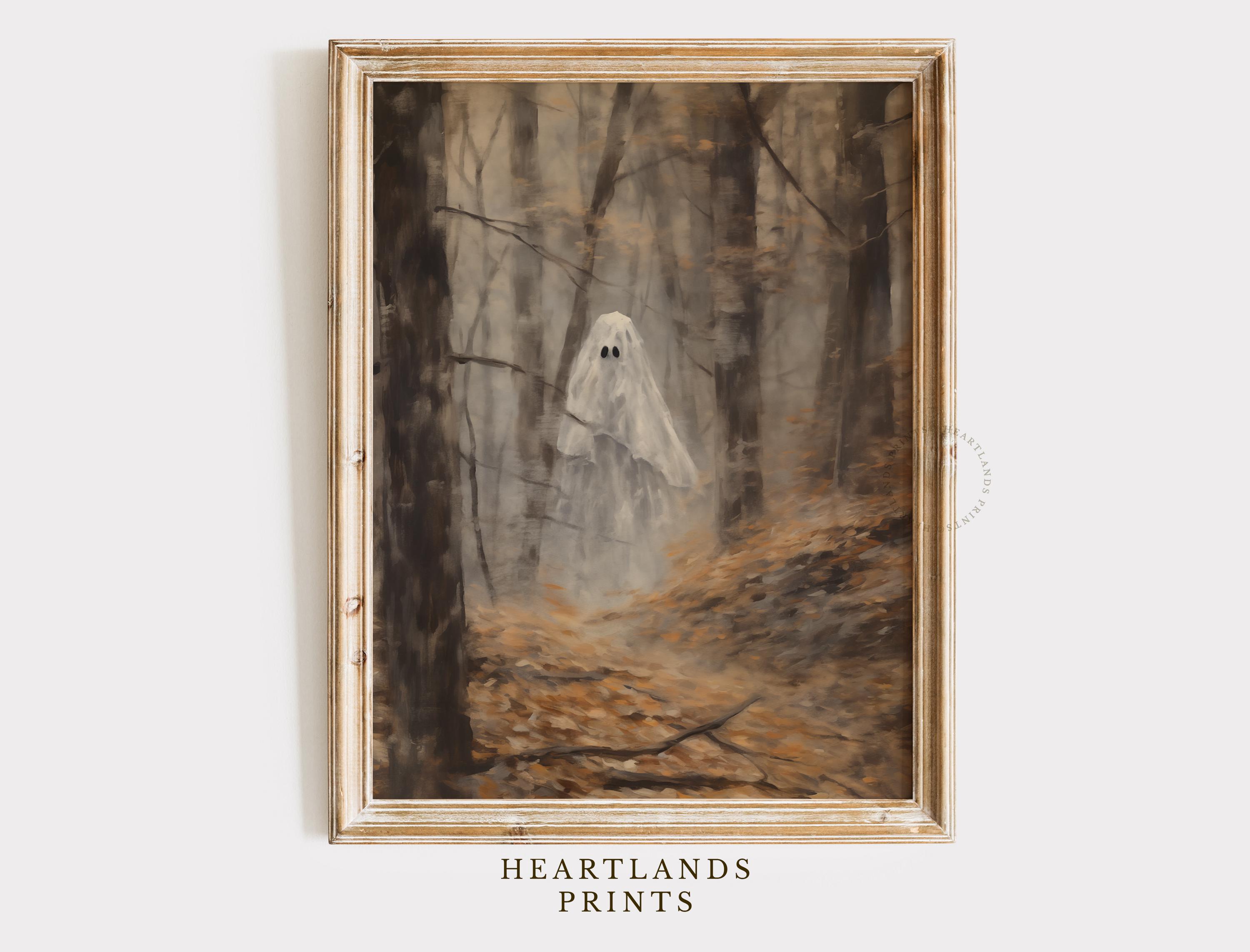 Ghost Artwork Printable Painting of a Spooky Ghost, Ghostly Halloween ...