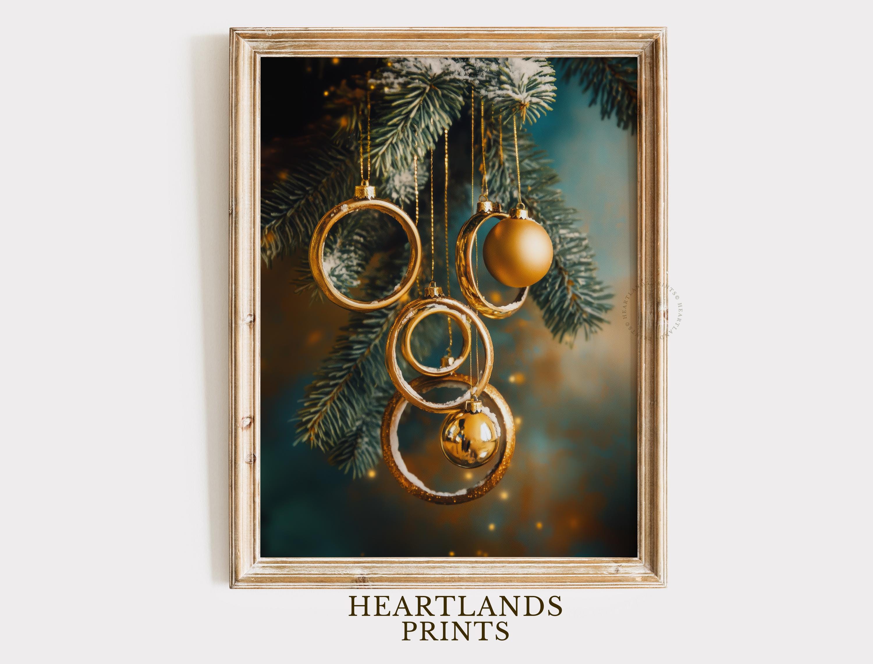 12 Days of Christmas Print, Five Golden Rings Christmas Wall Art ...