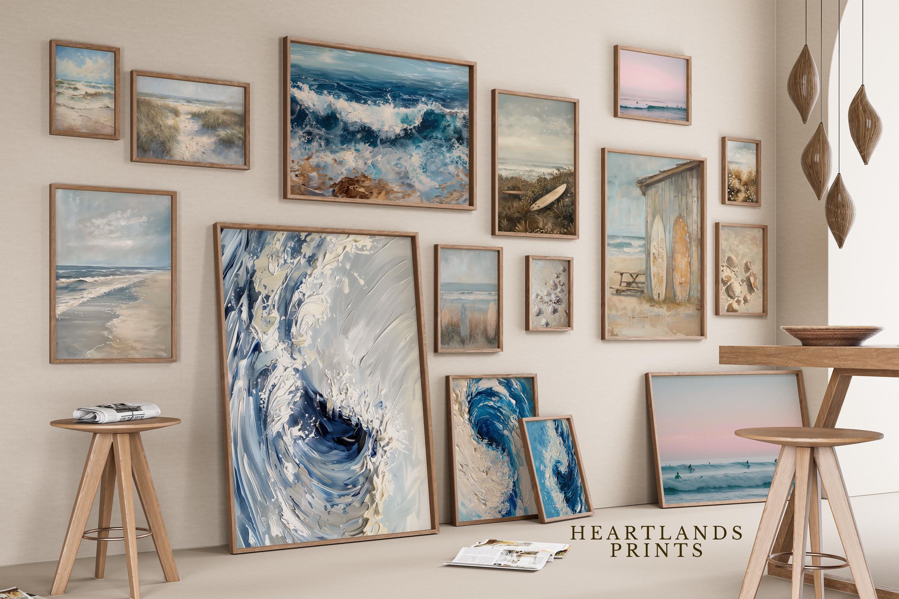 Coastal Gallery Wall Art SET Digital Prints Vintage Summer Wall Art ...