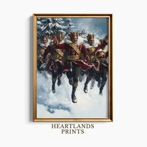 12 Days of Christmas Print, Ten Lords a Leaping Christmas Wall Art ...