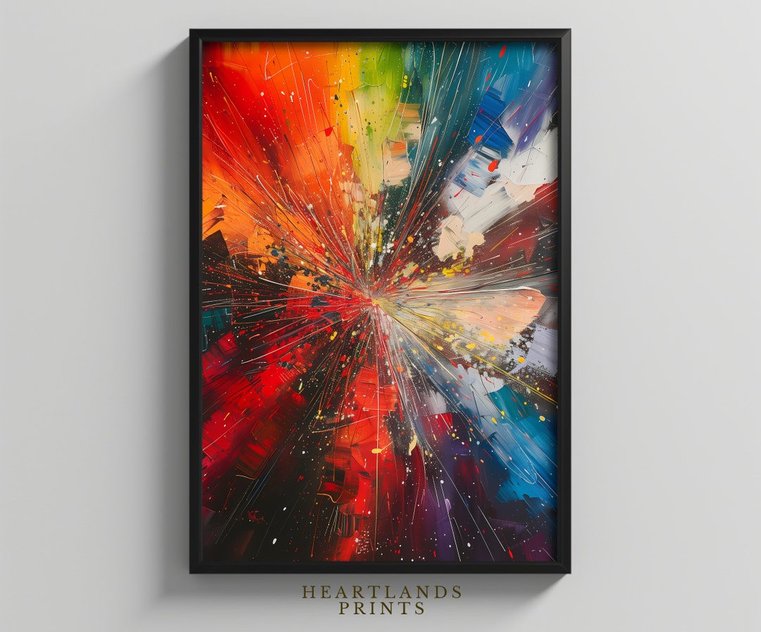 Printable Supernova Wall Art Abstract & Modern Canvas Print Decor for ...