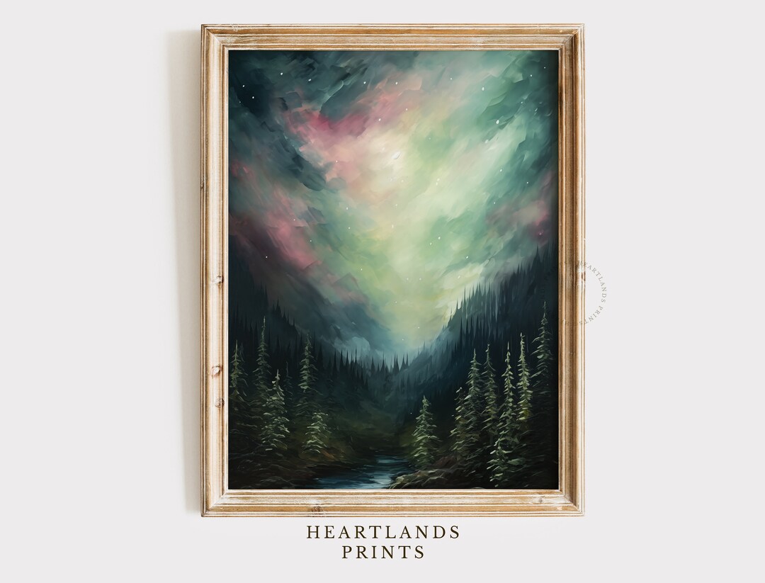 Printable Northern Lights Wall Art Aurora Borealis Antarctic Lights ...
