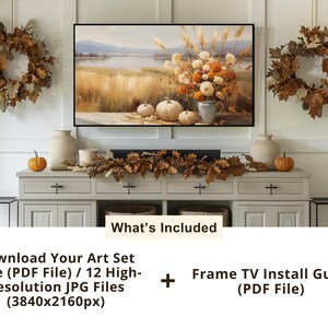 Fall Frame TV Art Set of Autumn Landscape Paintings for Samsung Frame ...