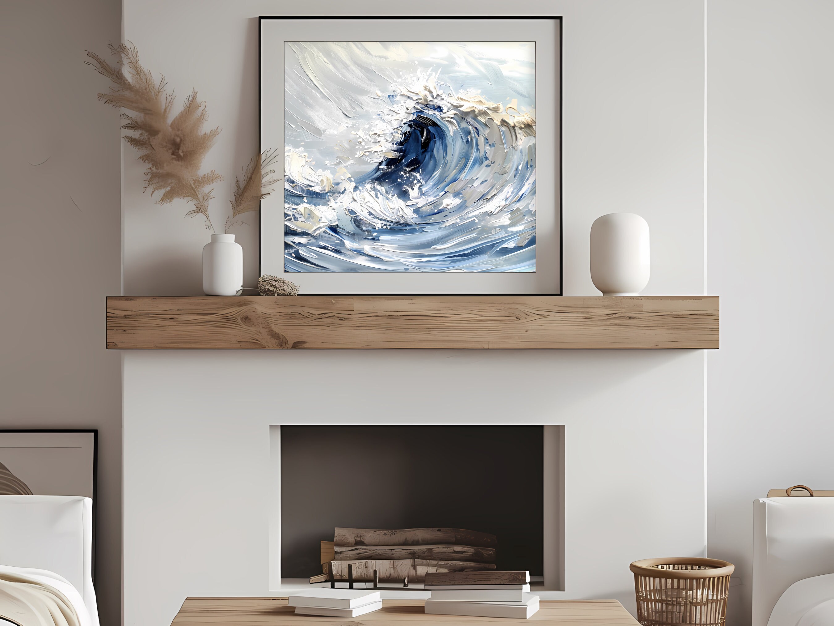 Printable Abstract Ocean Wave Print of Ocean-inspired Style Surf Wall ...