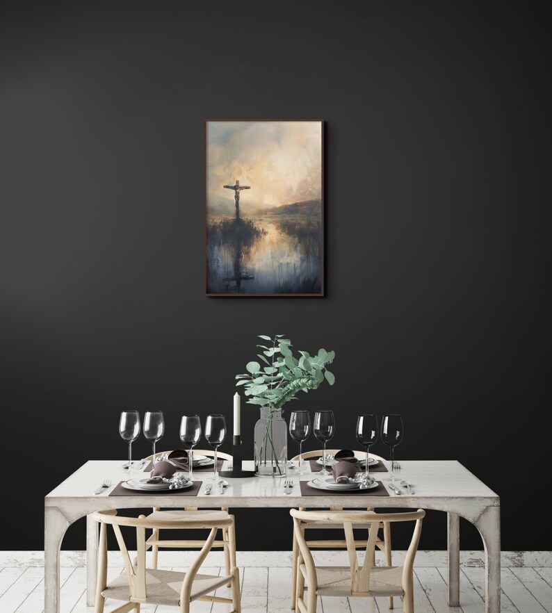 Jesus Artwork on an Orthodox Cross, Biblical Style ART of Christian ...