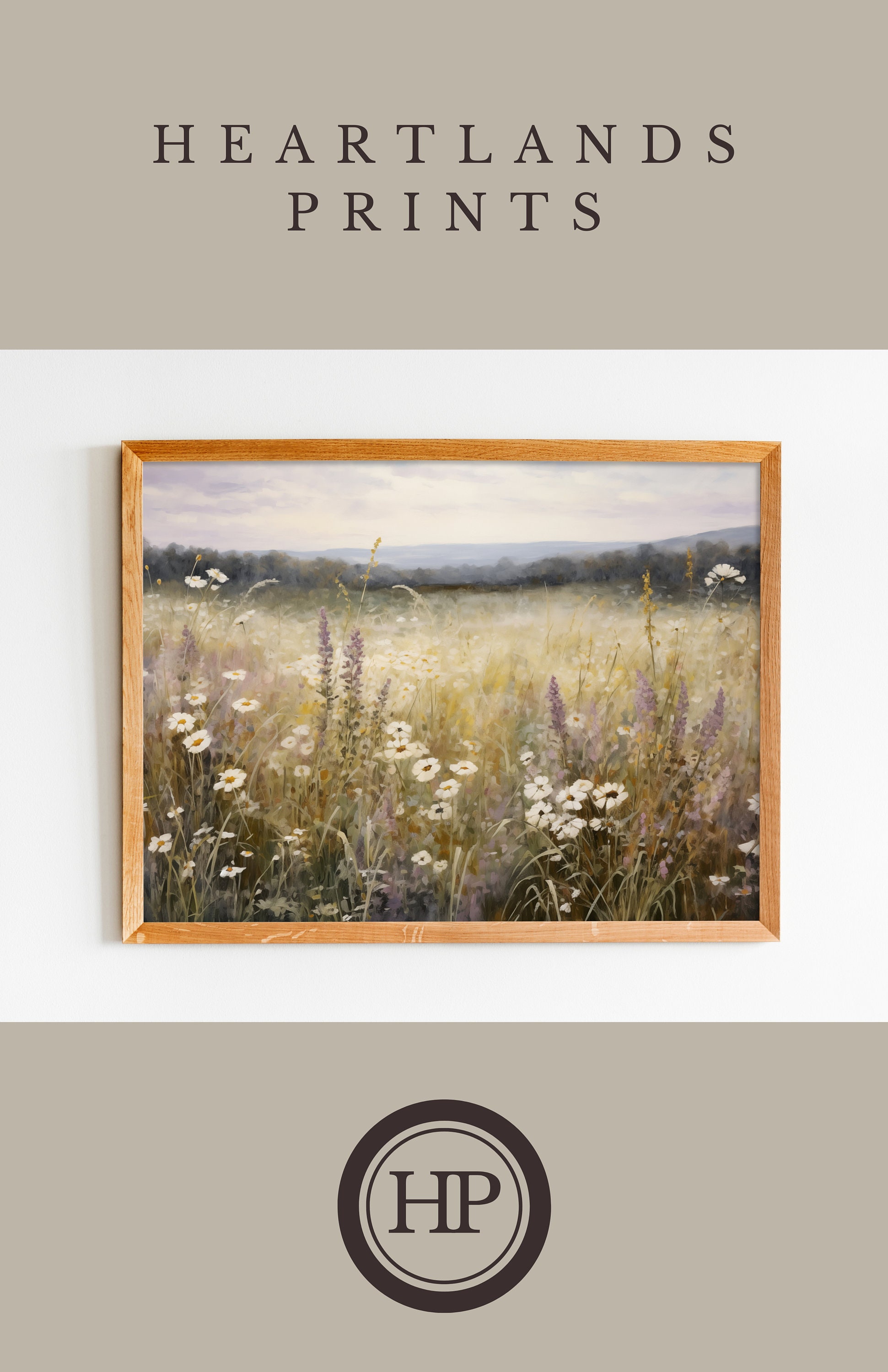 Lavender Painting of Springfield Perennial Flowers Perfect Springtime ...