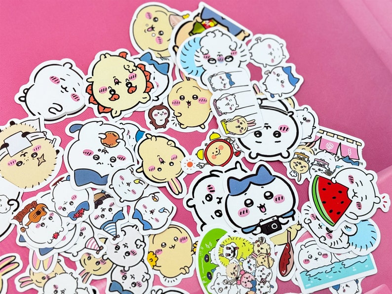 50 Pvc Chiikawa Stickers Animation Japanese Manga Kawa Cute Cartoon ...