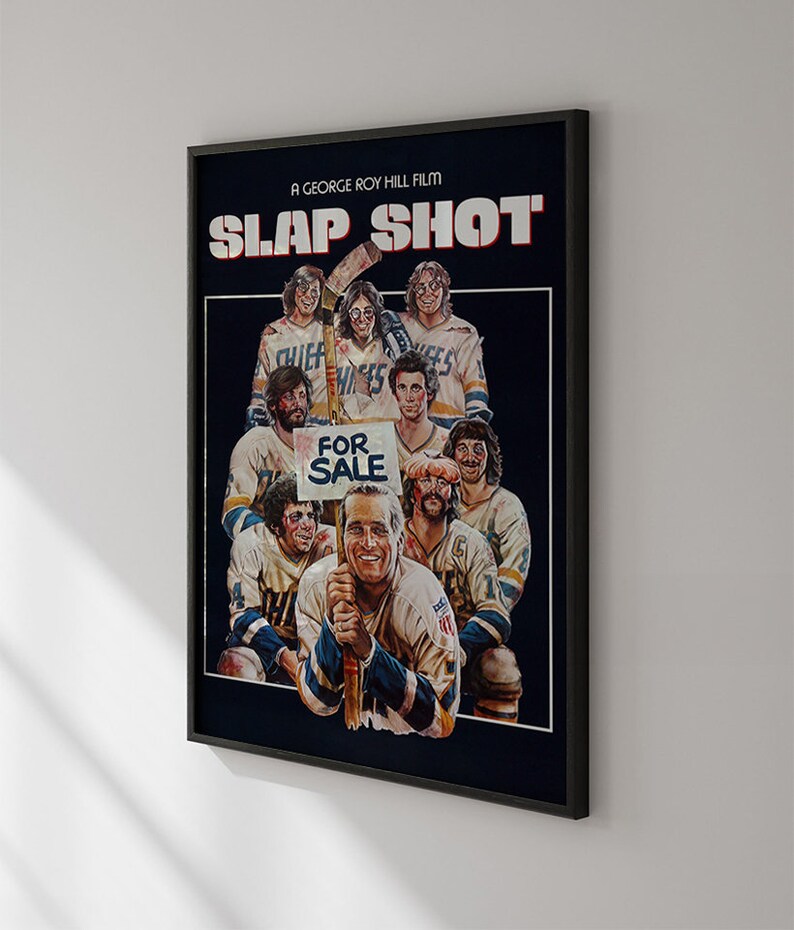 Slap Shot 1977 Movie Poster, High Quality Canvas Print, Home Decor ...