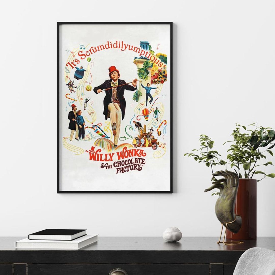 Willy Wonka and the Chocolate Factory Poster, High Quality Canvas Print ...