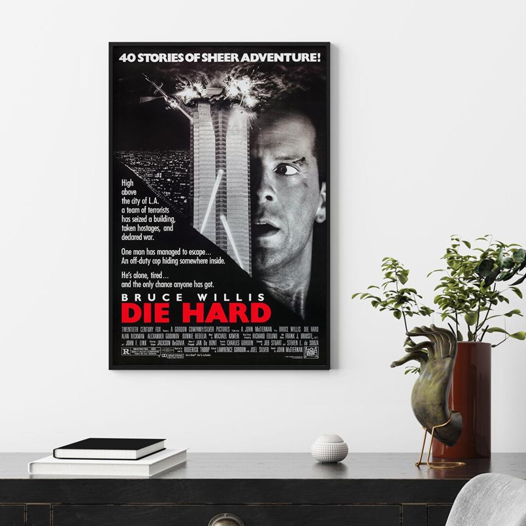 Die Hard Movie Poster, High Quality Canvas Print, Home Decor, Wall Art ...