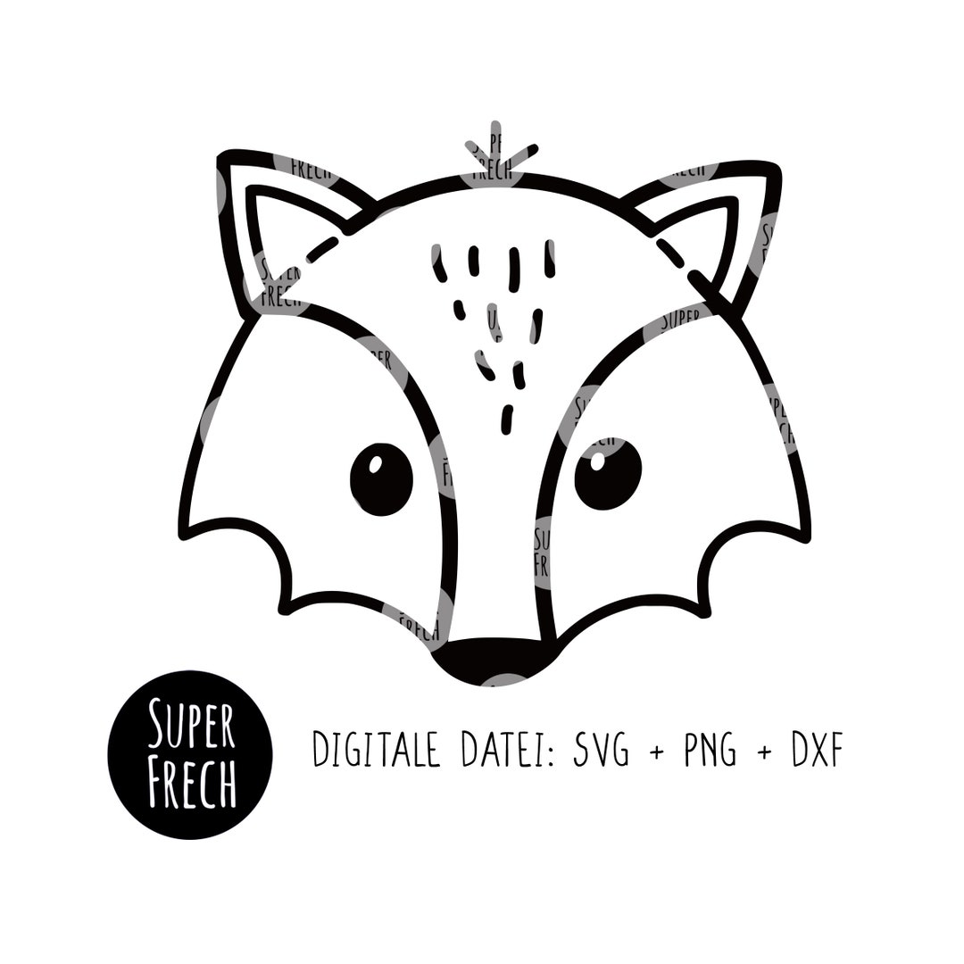 Fichier traceur renard, renard, SVG, PNG, DXF, animaux de la forêt ...
