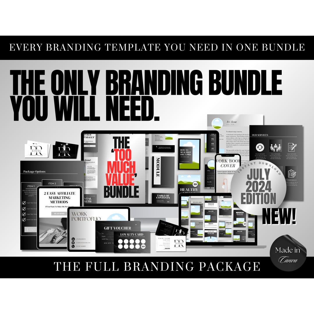 Ultimate Branding Package 1000 Templates Social Media Branding Bundle ...