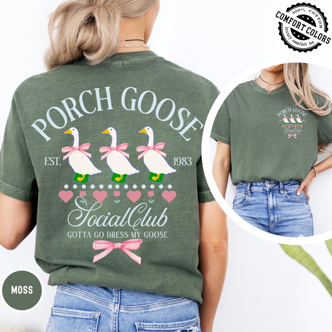 Porch Goose Shirt - Front and Back Design, Porchgoose, Social Club ...