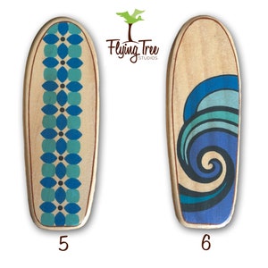 6.5 Inch Mini Wooden Surfboards Wall Decor, Single Board, Beach and ...