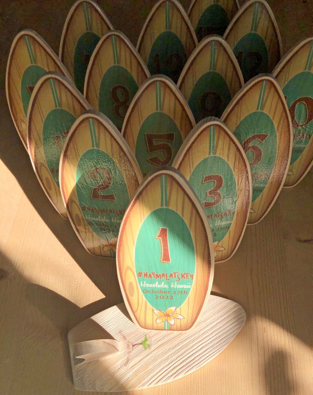 Personalized Surfboard Table Numbers: Beach Wedding Decor - Etsy