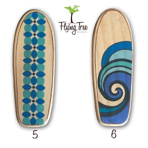 6.5 Inch Mini Wooden Surfboards Wall Decor Set of Four, Beach and Surf ...