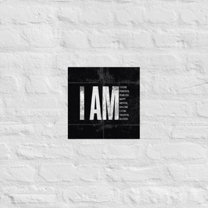 I AM Affirmation Poster - Etsy