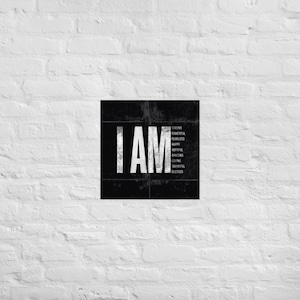 I AM Affirmation Poster - Etsy