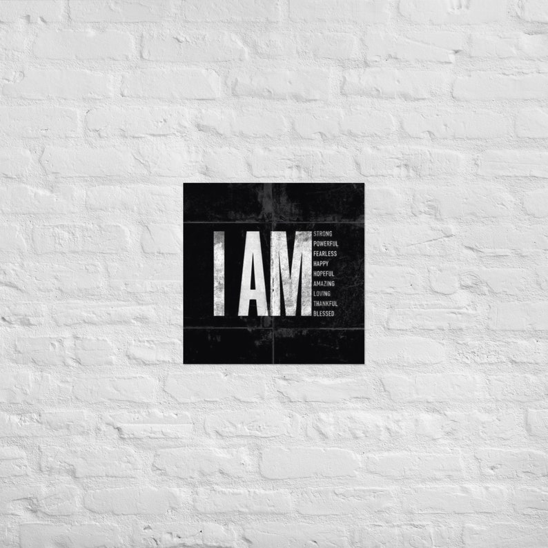 I AM Affirmation Poster - Etsy