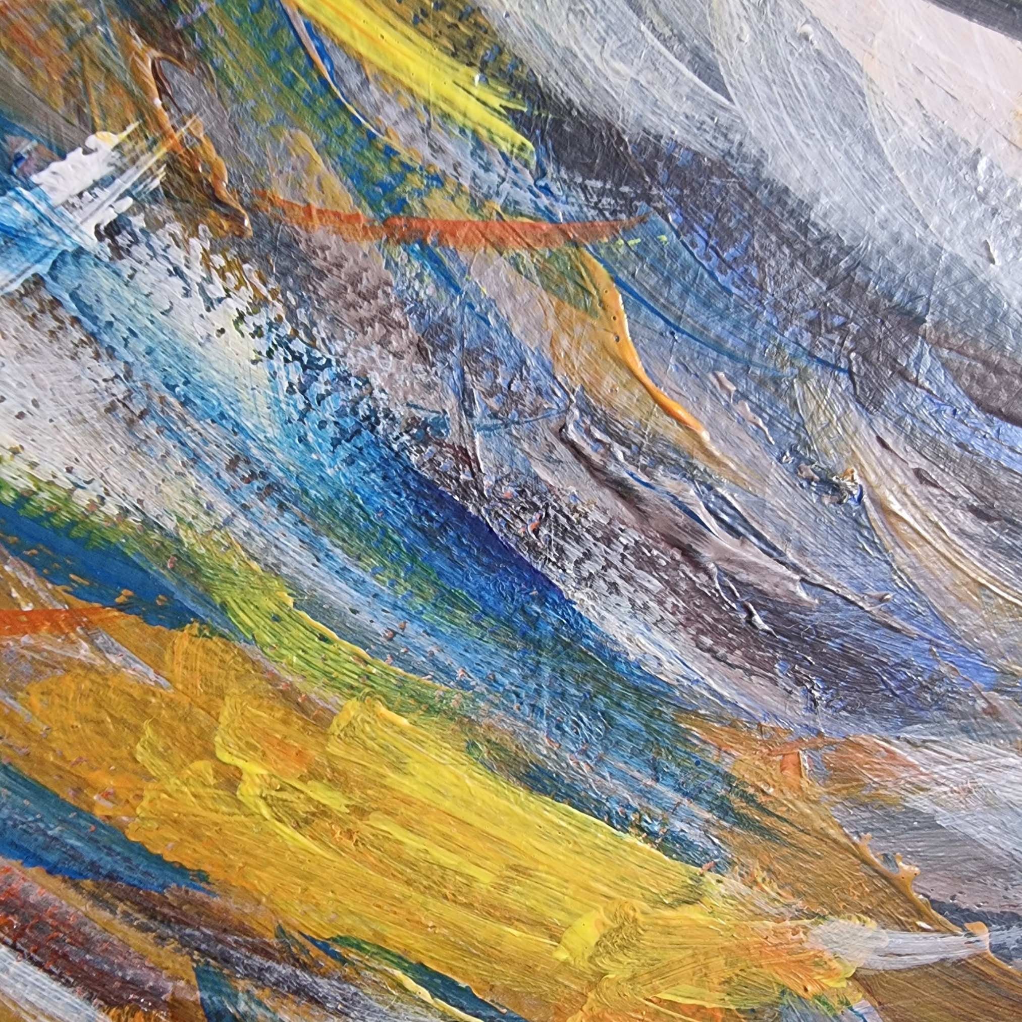 Original Painting,two Majestic Swans Glide Gracefully Across the Lake ...