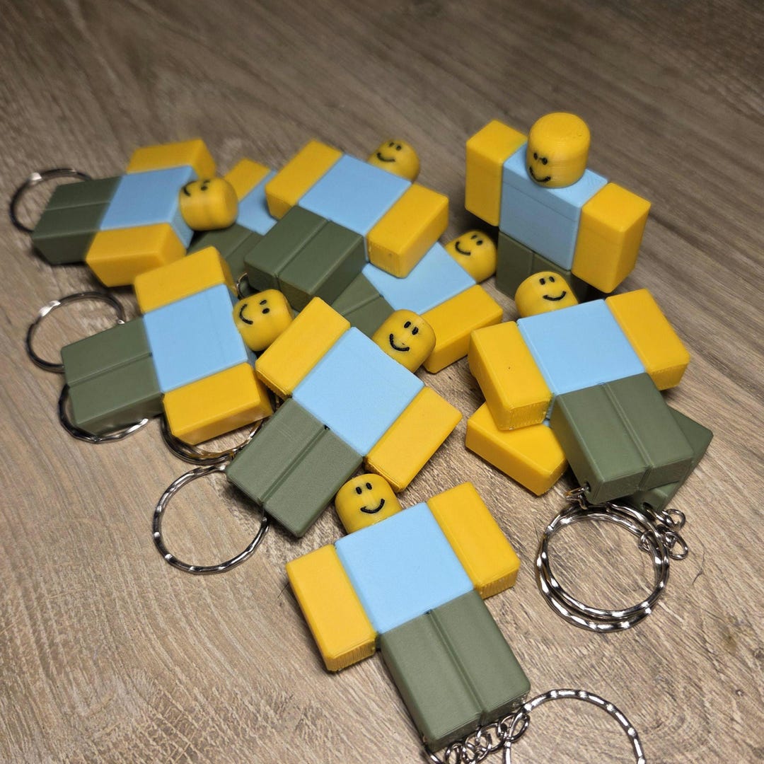 Roblox Noob Keychain, Non Articulated Figure - Keyring Included - Etsy