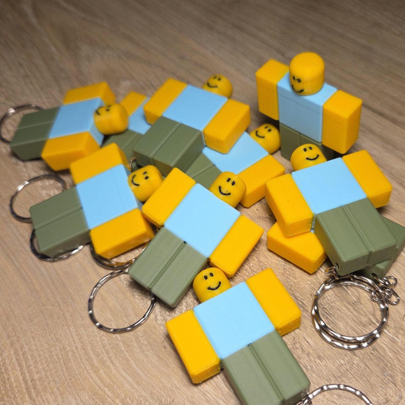 Roblox Noob Keychain, Non Articulated Figure - Keyring Included - Etsy