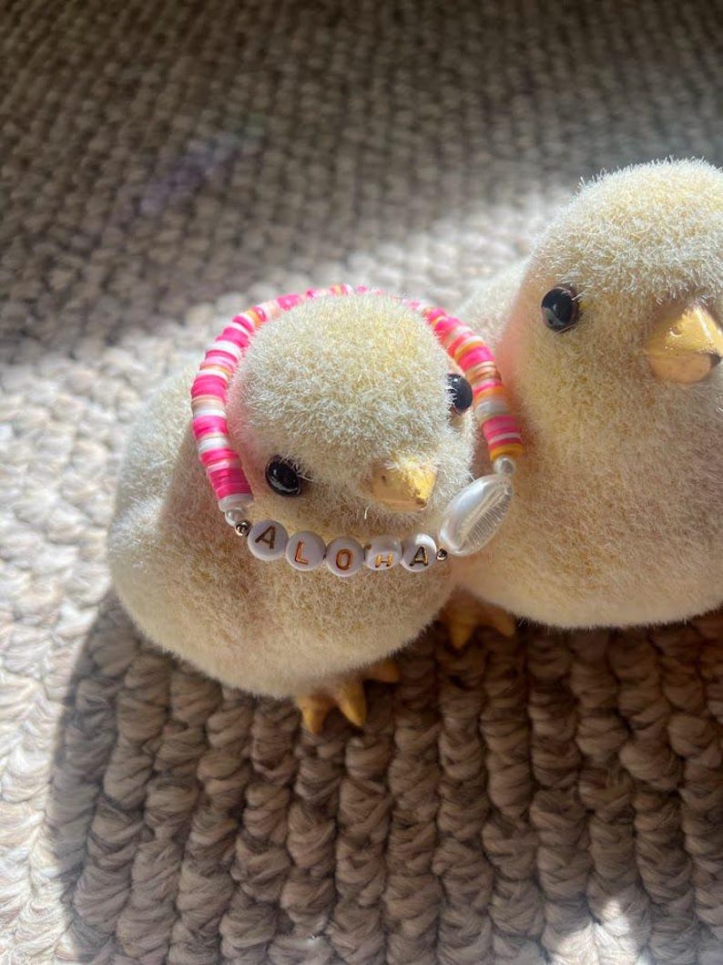 Preppy Beachy ALOHA Shell Clay Bead Bracelet - Etsy