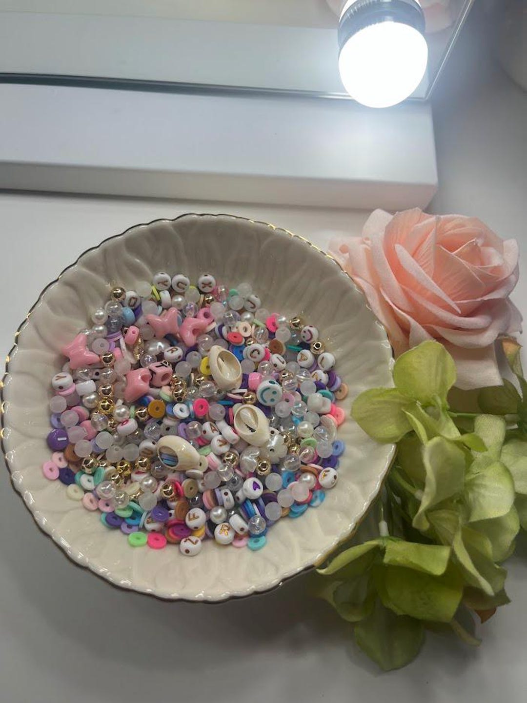 Preppy Beachy Bead Confetti & Preppy Gold/pearl Beachy Bead Confetti - Etsy