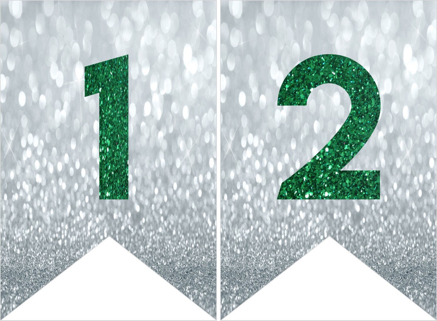 Instant Download Printable Digital Party Bunting Banner, Green Letters ...