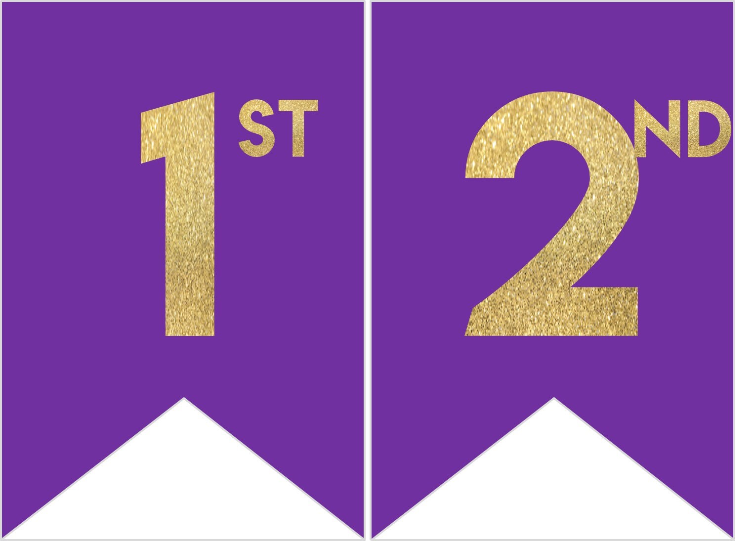 Instant Download Printable Digital Party Bunting Banner, Gold Letters ...