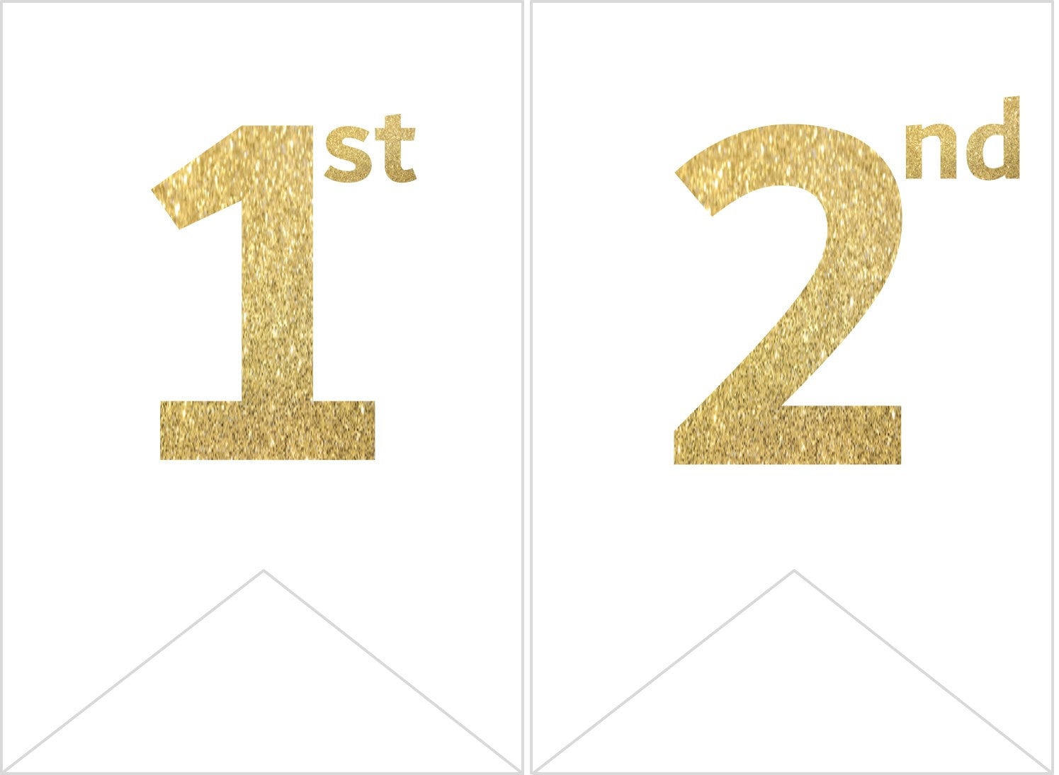 Instant Download Printable Digital Party Bunting Banner, Gold Letters ...