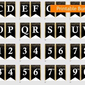 Instant Download Printable Digital Party Bunting Banner, White Letters ...