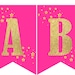Instant Download Printable Digital Party Bunting Banner, Gold Letters ...
