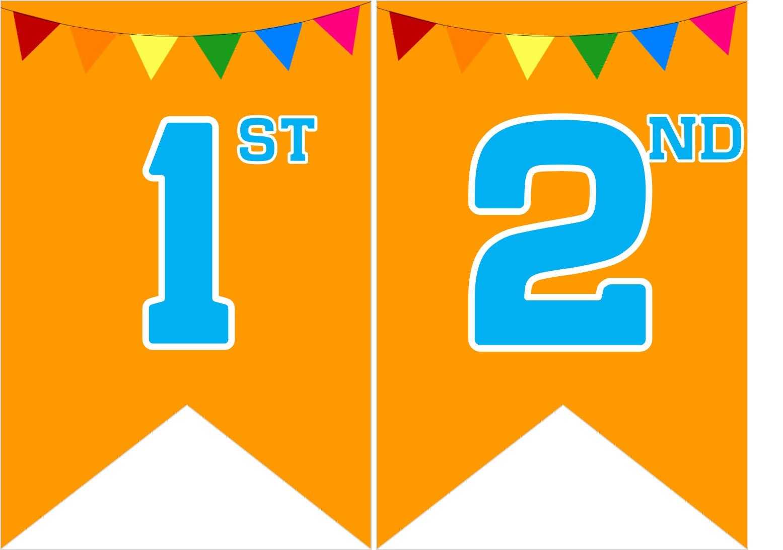 Instant Download Printable Digital Party Bunting Banner, Blue Letters ...