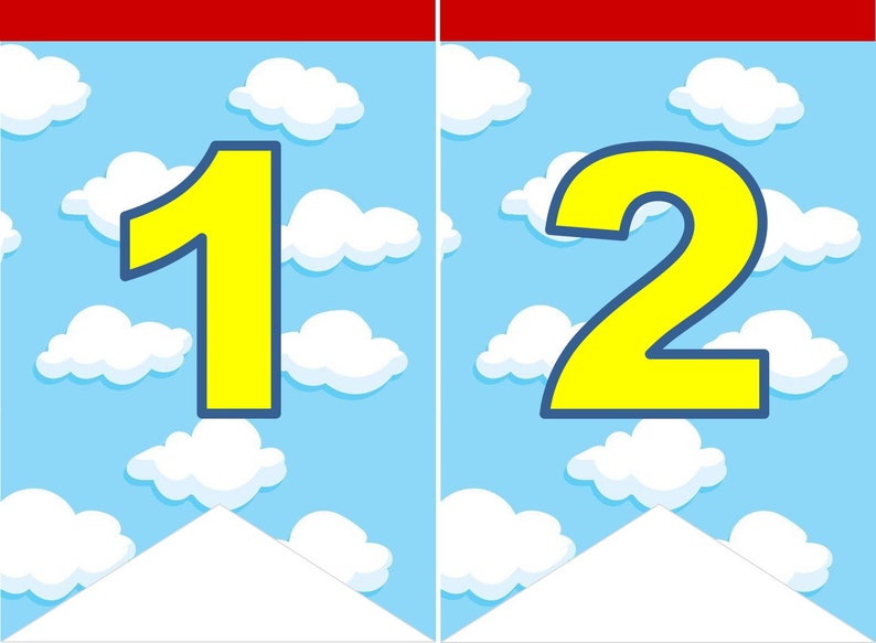 Instant Download Printable Digital Party Bunting Banner, Yellow Letters ...