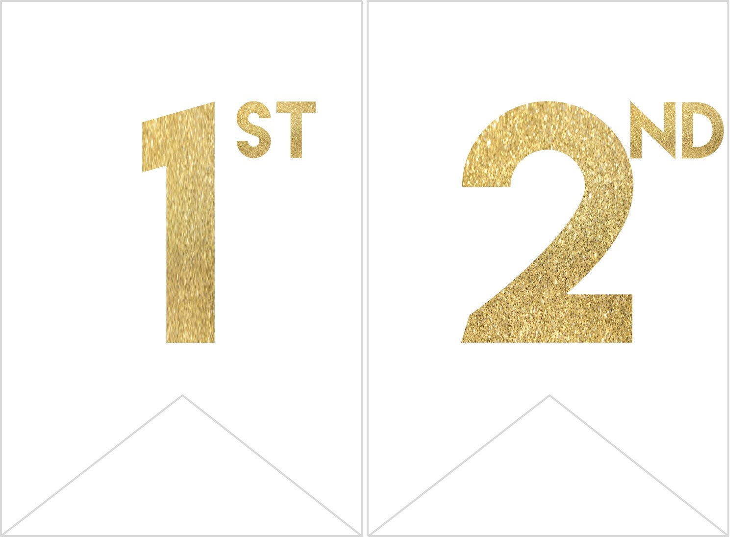 Instant Download Printable Digital Party Bunting Banner, Gold Letters ...