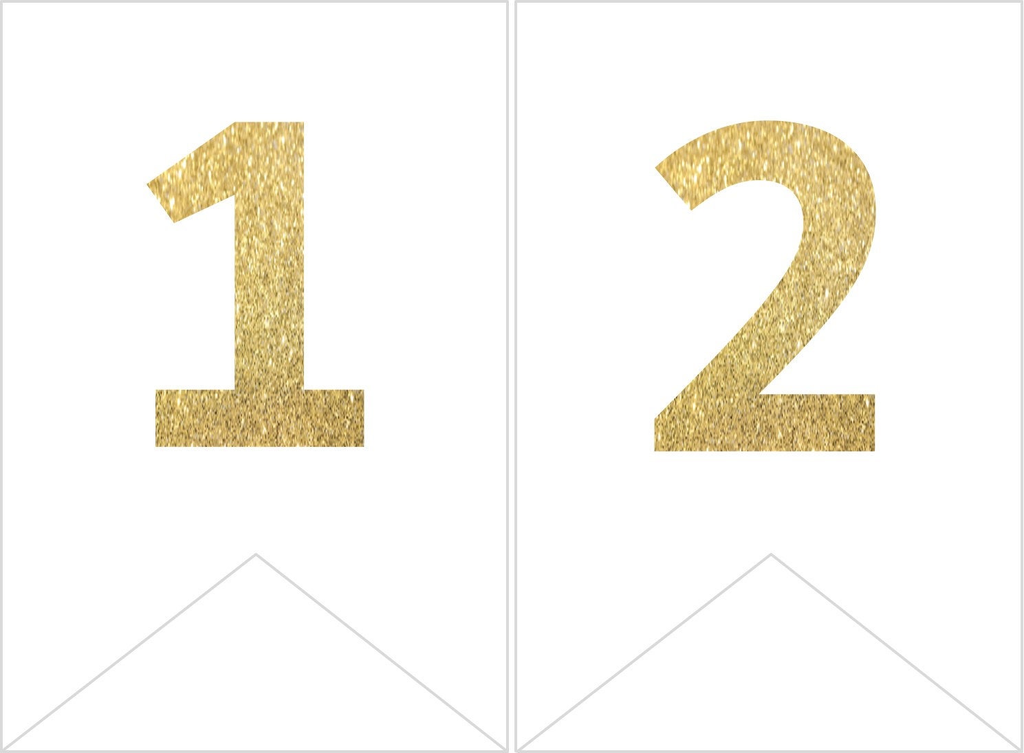 Instant Download Printable Digital Party Bunting Banner, Gold Letters ...