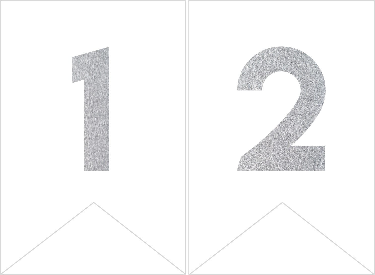 Instant Download Printable Digital Party Bunting Banner, Silver Letters ...