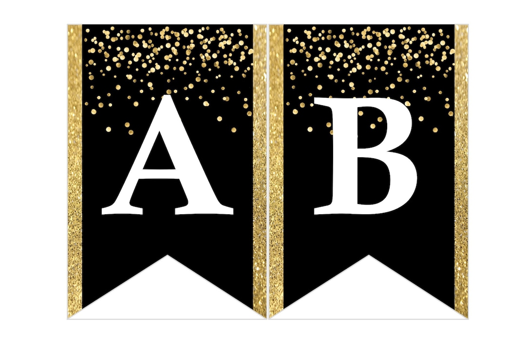 Instant Download Printable Digital Party Bunting Banner, White Letters ...