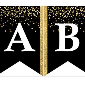 Instant Download Printable Digital Party Bunting Banner, White Letters ...