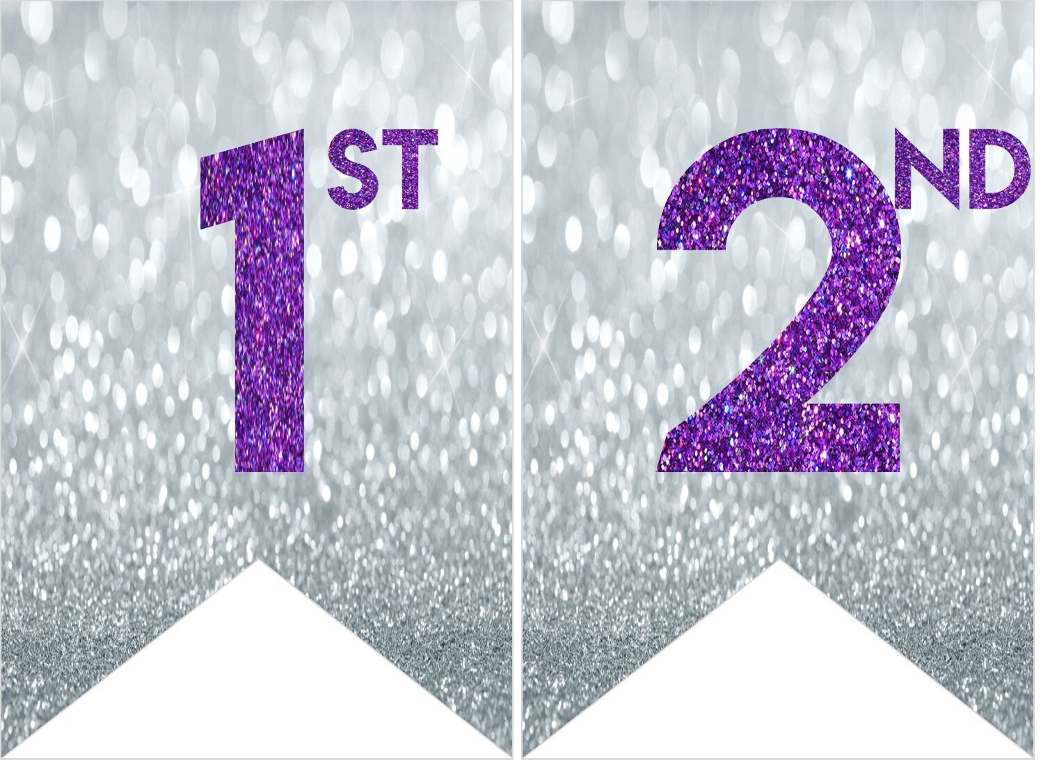 Instant Download Printable Digital Party Bunting Banner, Purple Letters ...