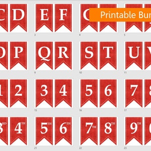 Instant Download Printable Digital Party Bunting Banner, White Letters ...