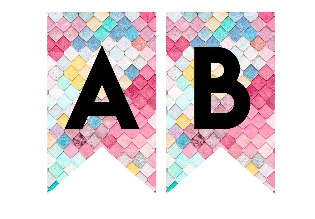 Instant Download Printable Digital Party Bunting Banner, Black Letters ...