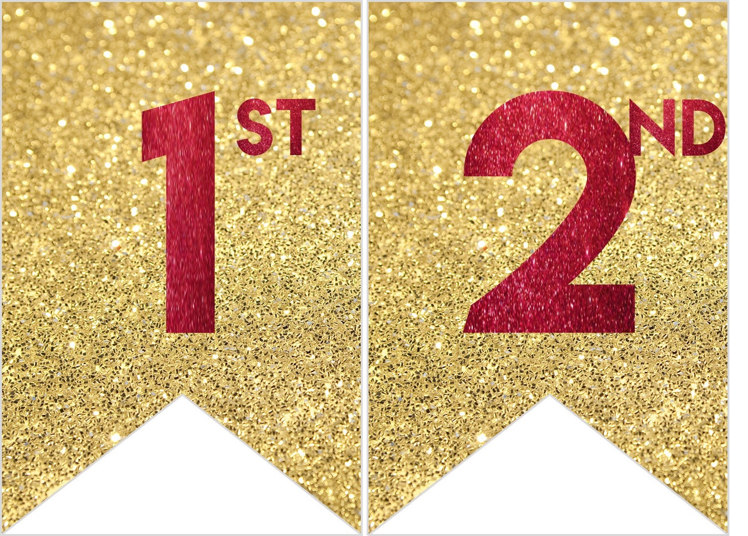 Instant Download Printable Digital Party Bunting Banner, Red Letters on ...