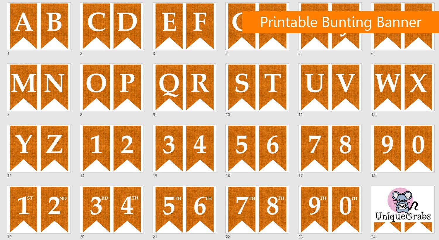 Instant Download Printable Digital Party Bunting Banner, White Letters ...