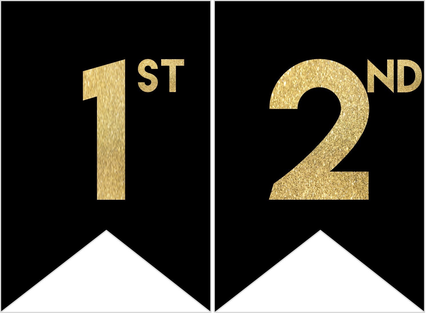 Instant Download Printable Digital Party Bunting Banner, Gold Letters ...