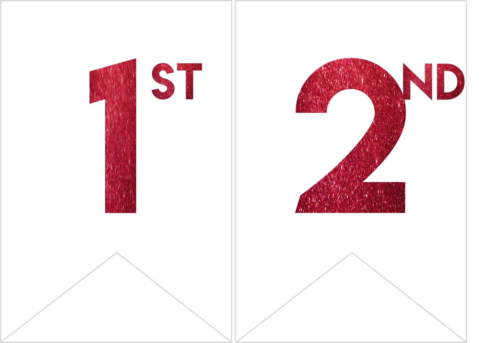 Instant Download Printable Digital Party Bunting Banner, Red Letters on ...