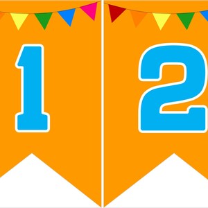 Instant Download Printable Digital Party Bunting Banner, Blue Letters ...